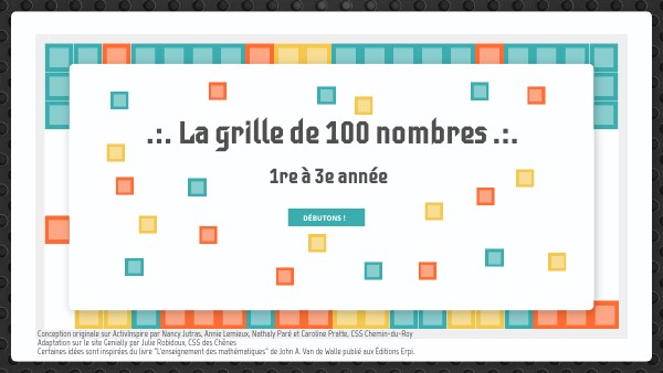 Grille de 100 nombres C1-2-3 | Genially
