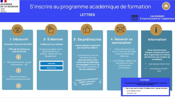 S'inscrire au programme académique de formation