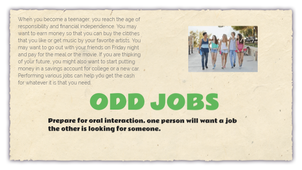 odd jobs | Genially