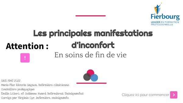 Copie - Les principales manifestations d'inconfort
