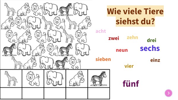 Die Tiere- Zahlen | Genially