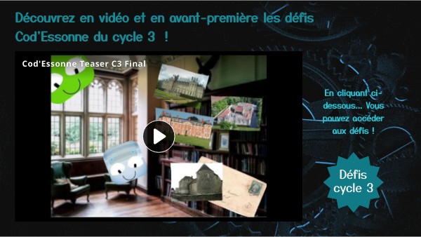 Défis Cod'Essonne 2022 - Cycle 3