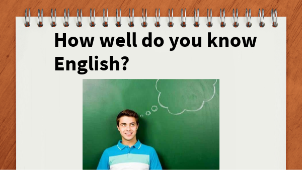 How well do you know English?