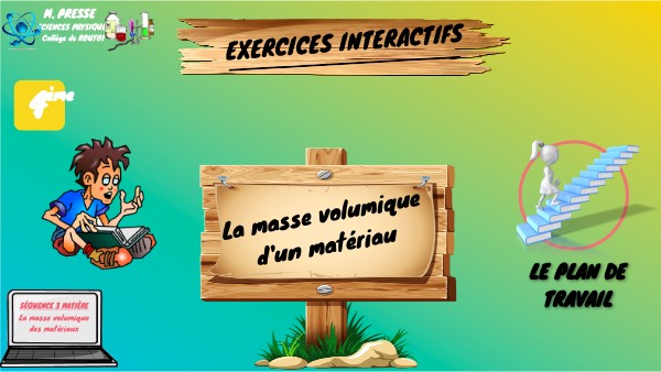 4ÈME_MATIERE_CH3_exos interactifs masse volumique | Genially
