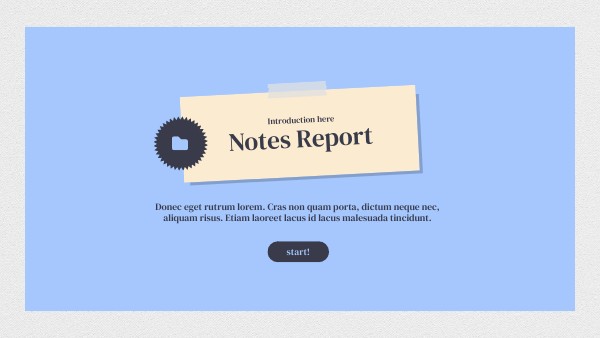 NOTES REPORT | Genially