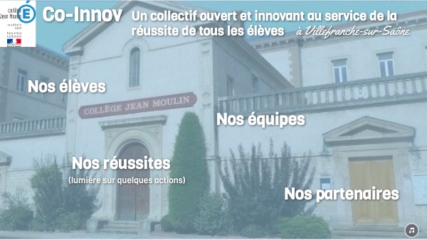 Co-Innov - le projet innovant de Jean Moulin (0690099h) | Genially