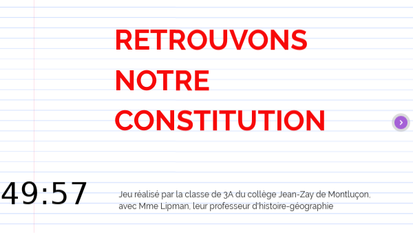 Retrouvons la constitution | Genially