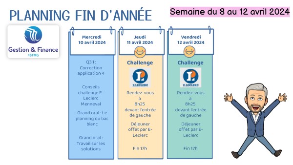 Planning fin d'année GF | Genially