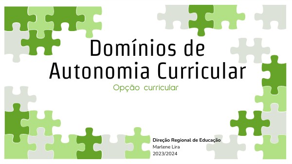 23-24 Domínios de Autonomia Curricular | Genially
