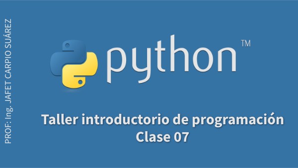 Python - Sesión 07 | Genially