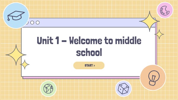 unit 1 Welcome to middle school | Genially