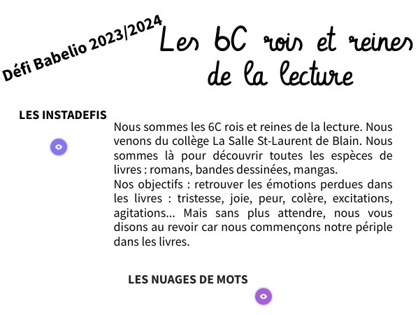 Les 6C rois et reines de la lecture