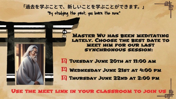 Master Wu last session