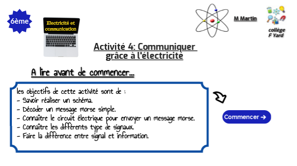 Activité 6ème :Morse | Genially