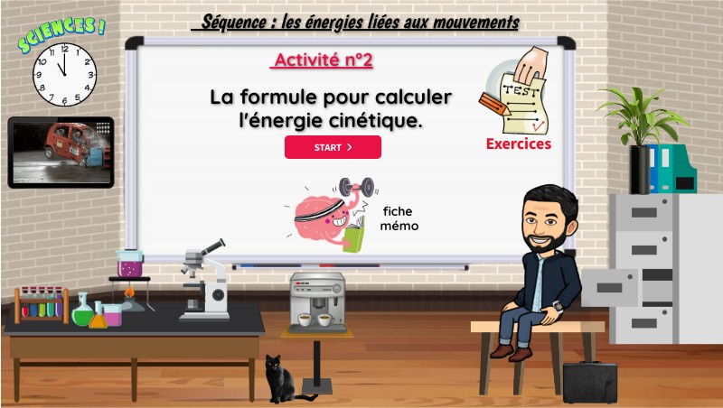 3ème :Activité 2 énergie cinétique | Genially
