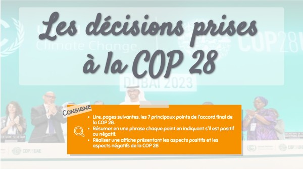 Conclusions de la COP 28