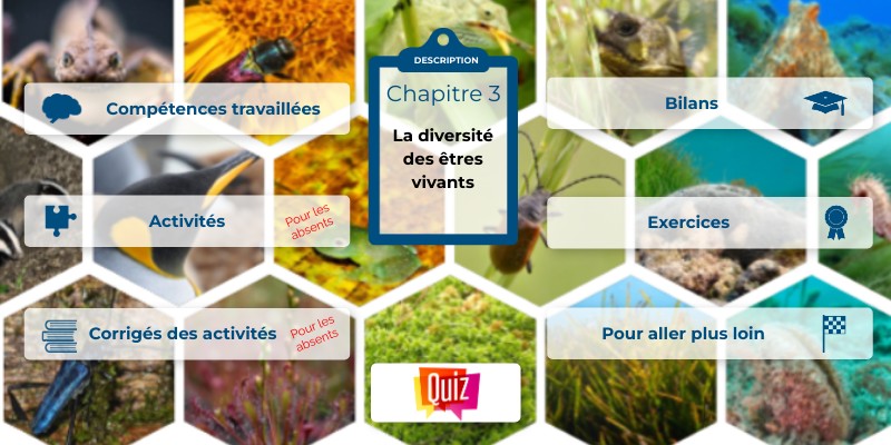 Chapitre 3 - Identifier la diversité des êtres vivants