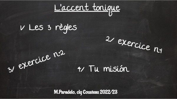 L'accent tonique | Genially