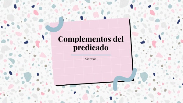2ESO- Complementos predicado