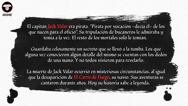 Travesía del Capitán: Capitán Jack Valar | Genially