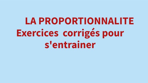 4e Proportionnalité | Genially