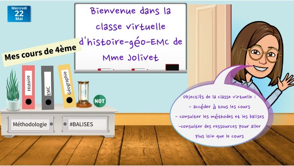Classe virtuelle 4ème HG 23-24 | Genially