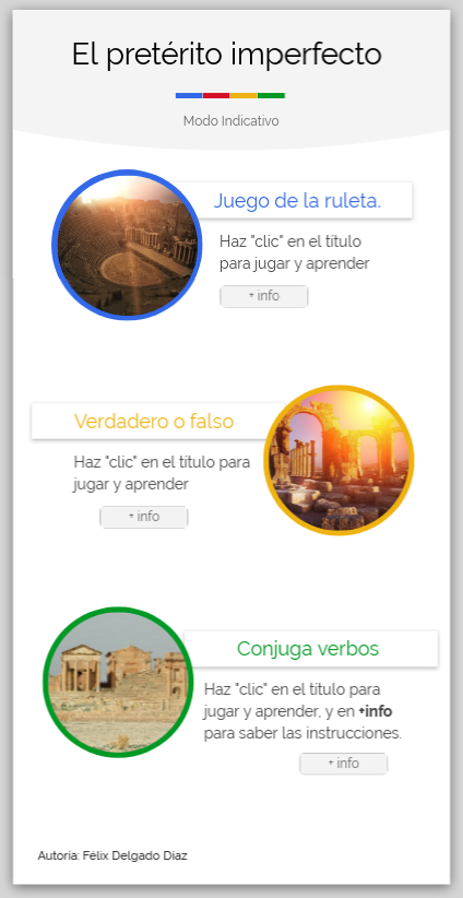 Infografía juegos Pretérito Imperfecto | Genially