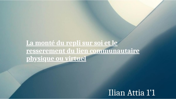 le repli sur soi | Genially