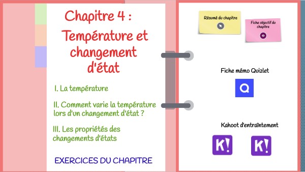5C4: Température et changement d'état | Genially