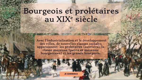La société au XIXe siècle | Genially