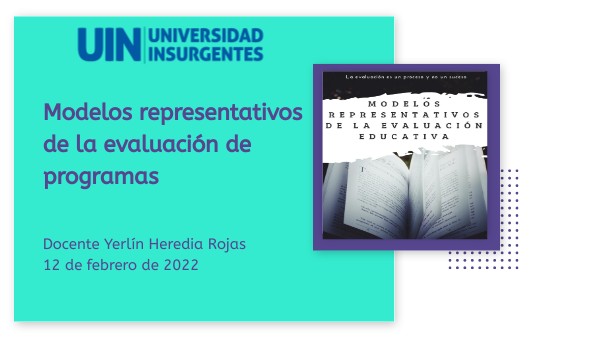 S4. Modelos representativos de evaluación de programas_2024 | Genially
