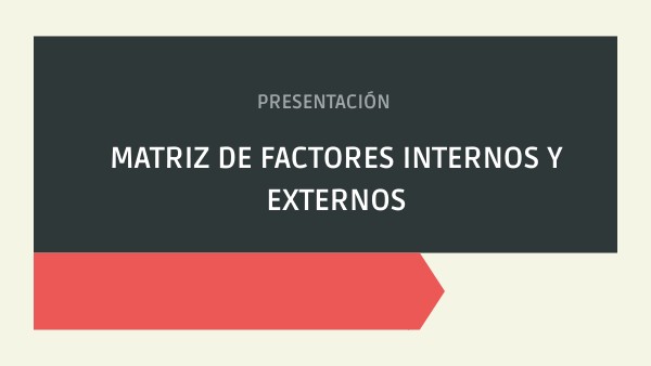 Matriz EFE y EFI | Genially