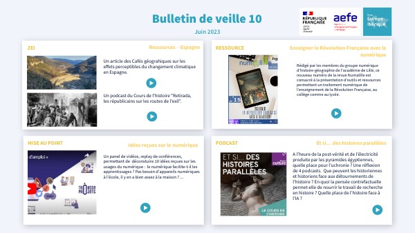 Juin23-10- ZEI-bulletin péda HG | Genially