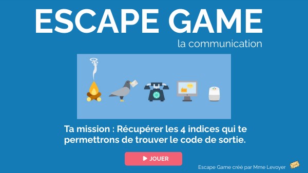 escape game communication | Genially