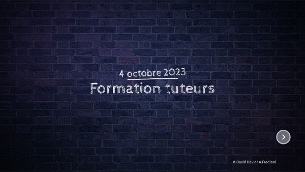Formation tuteurs 2023 | Genially