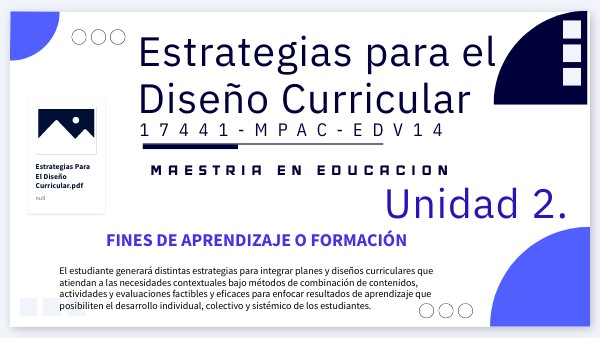 u2 ESTRATEGIAS PARA EL DISENO CURRICULAR U2