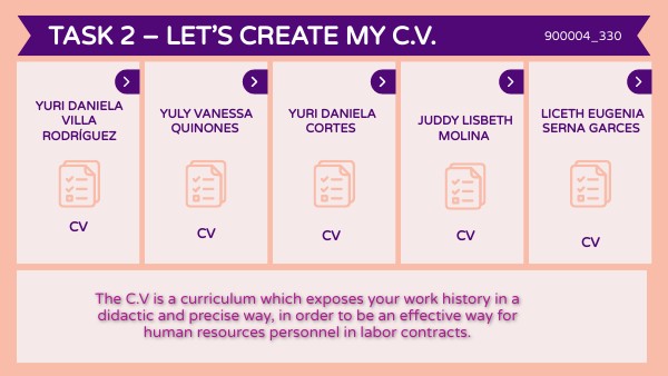 Task 2 – Let’s Create My C.V. | Genially