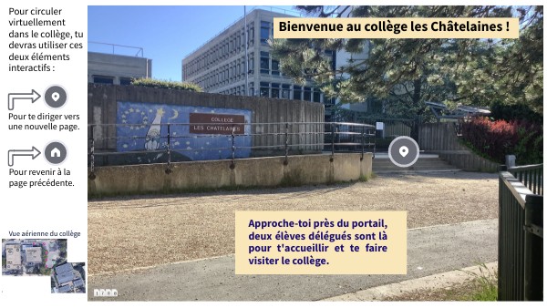 visite virtuelle du collège Les Châtelaines | Genially