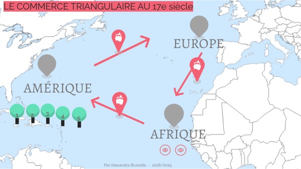 Le commerce triangulaire | Genially