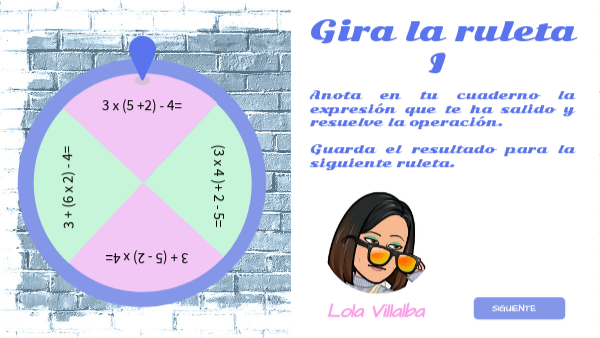 Ruletas de operaciones combinadas 1 | Genially