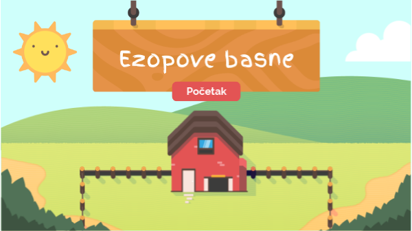 Ezopove basne: Jelen na izvoru, Pas i vuk | Genially