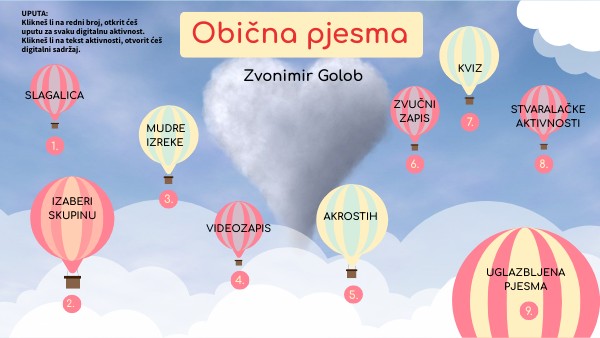 Zvonimir Golob, Obična pjesma | Genially