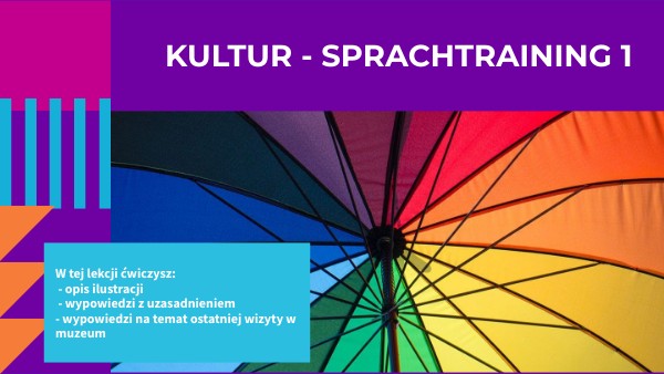 Kultur - Sprachtraining 1