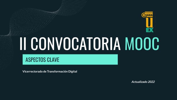PRESENTACIÓN MOOC II CONVOCATORIA