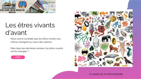 Les êtres vivants d'avant