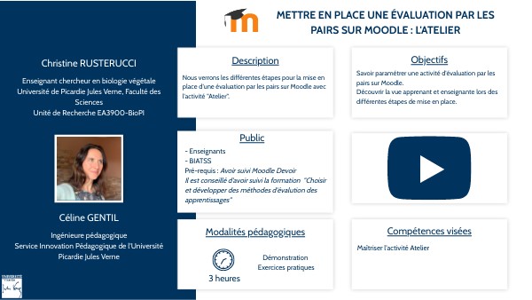 Fiche péda Atelier Evaluation par les pairs | Genially