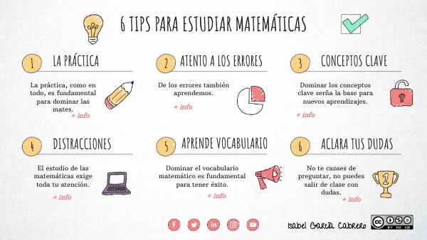 6 TIPS PARA ESTUDIAR MATEMÁTICAS