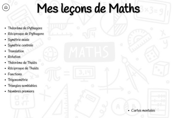 Leçons de Maths