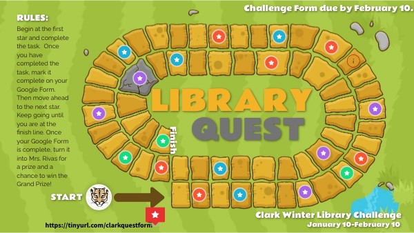 Clark Winter Library Challenge | Genially
