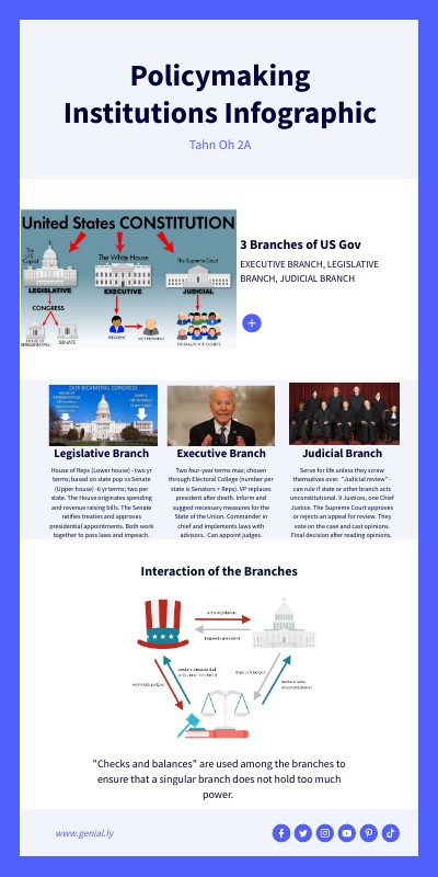 Policymaking Institutions Infographic | Genially